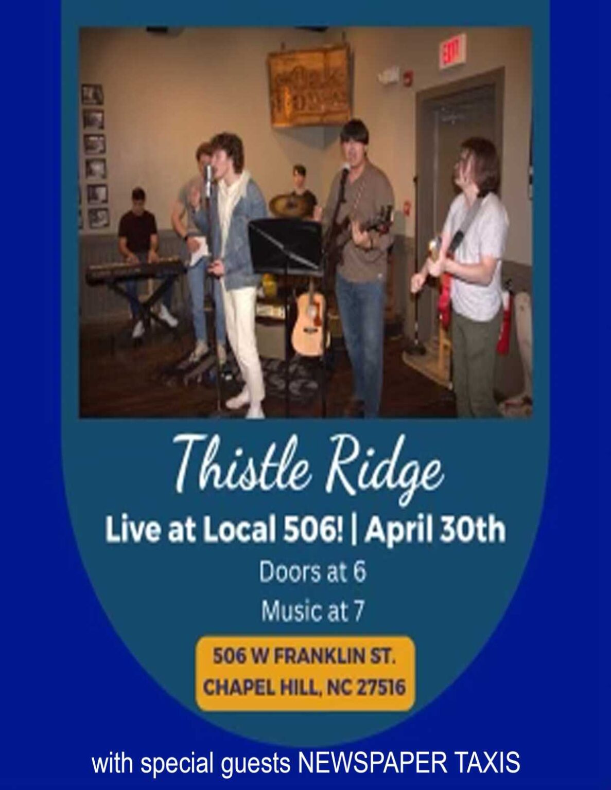 Thistle Ridge w/ Newspaper Taxis, Jack & The Lipmen - Orange Co. Arts ...