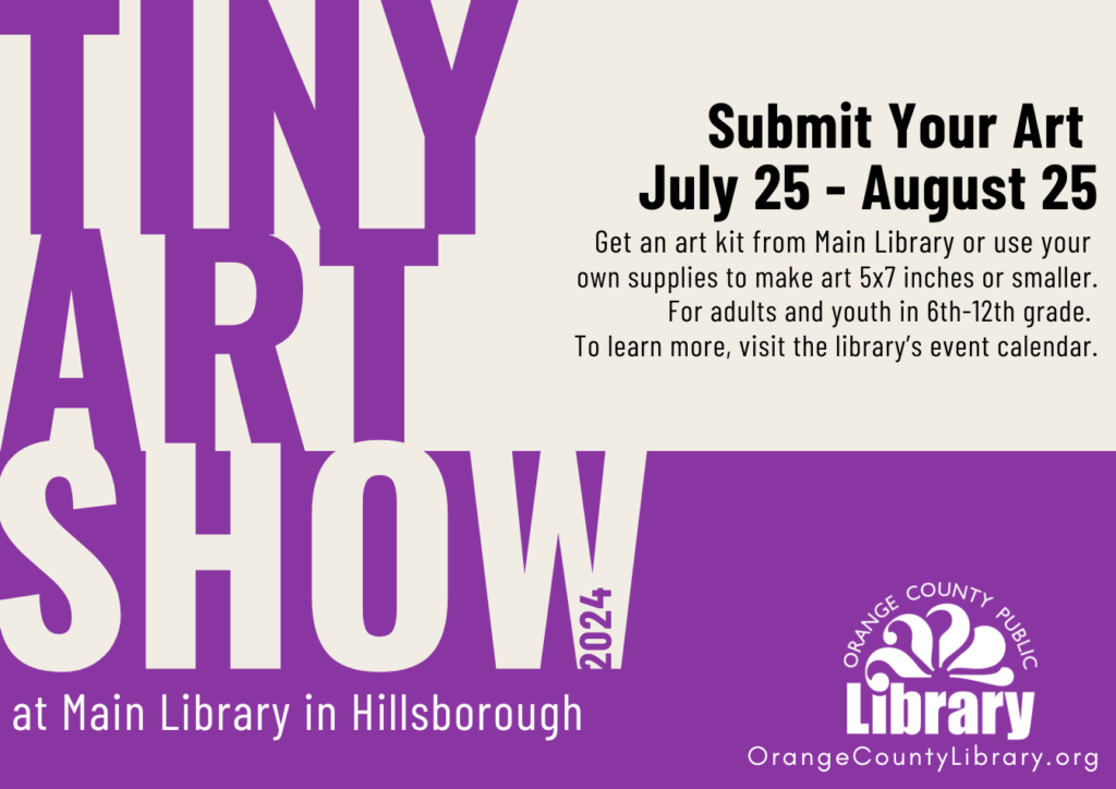 Tiny Art Show Submissions! Open July 24th - August 25th - Orange Co ...